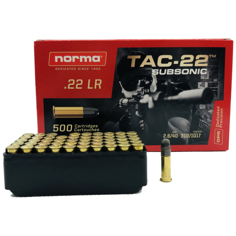 Munition 22lr norma tac-22 subsonic 2425080 - Roumaillac